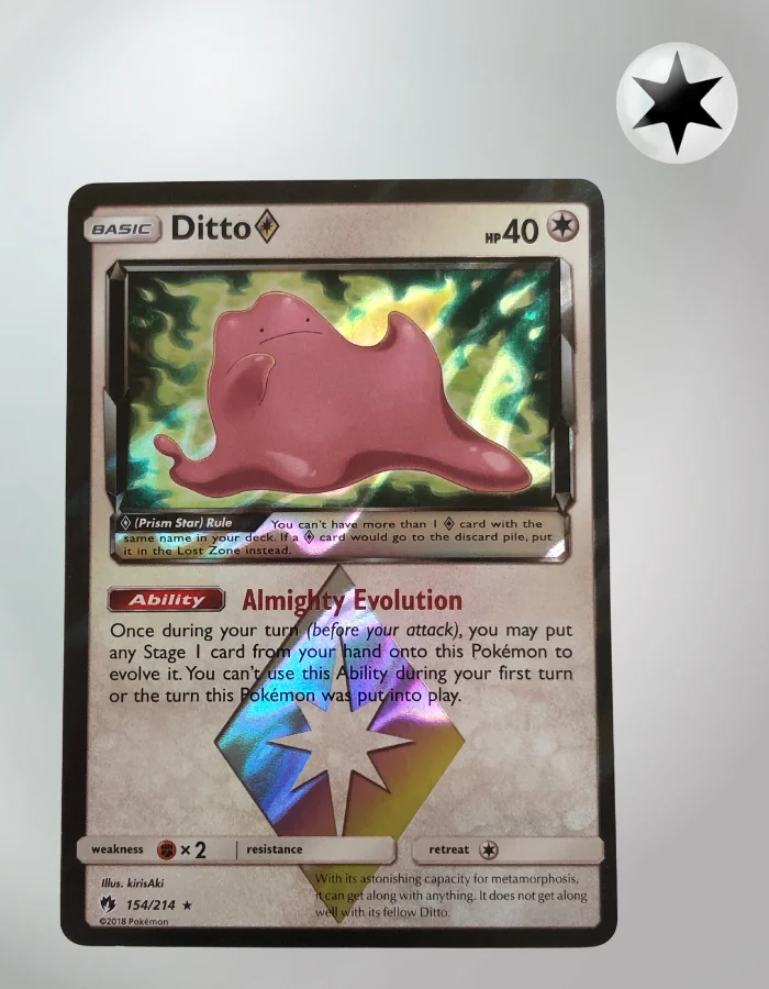 Ditto 154/214 Prism Star MP - TCG Coleccionistas