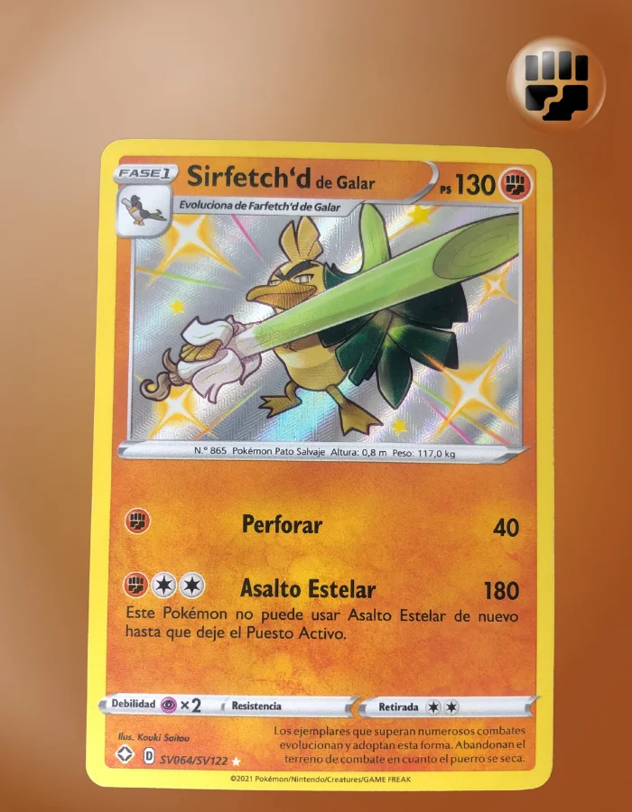 Sirfetch'd de Galar sv064/sv122 Shining Fates - TCG Coleccionistas